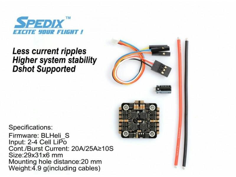 Spedix IS20 20x20mm 2S-4S 20A BLHeli_S 4in1 ESC – LethalFPV
